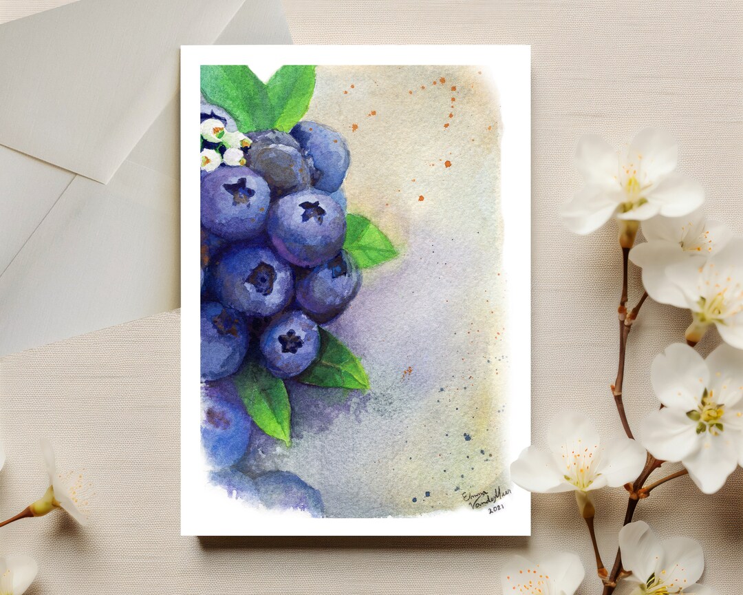 Blueberry Greeting Card | Blank Greeting Cards | Still Life ...