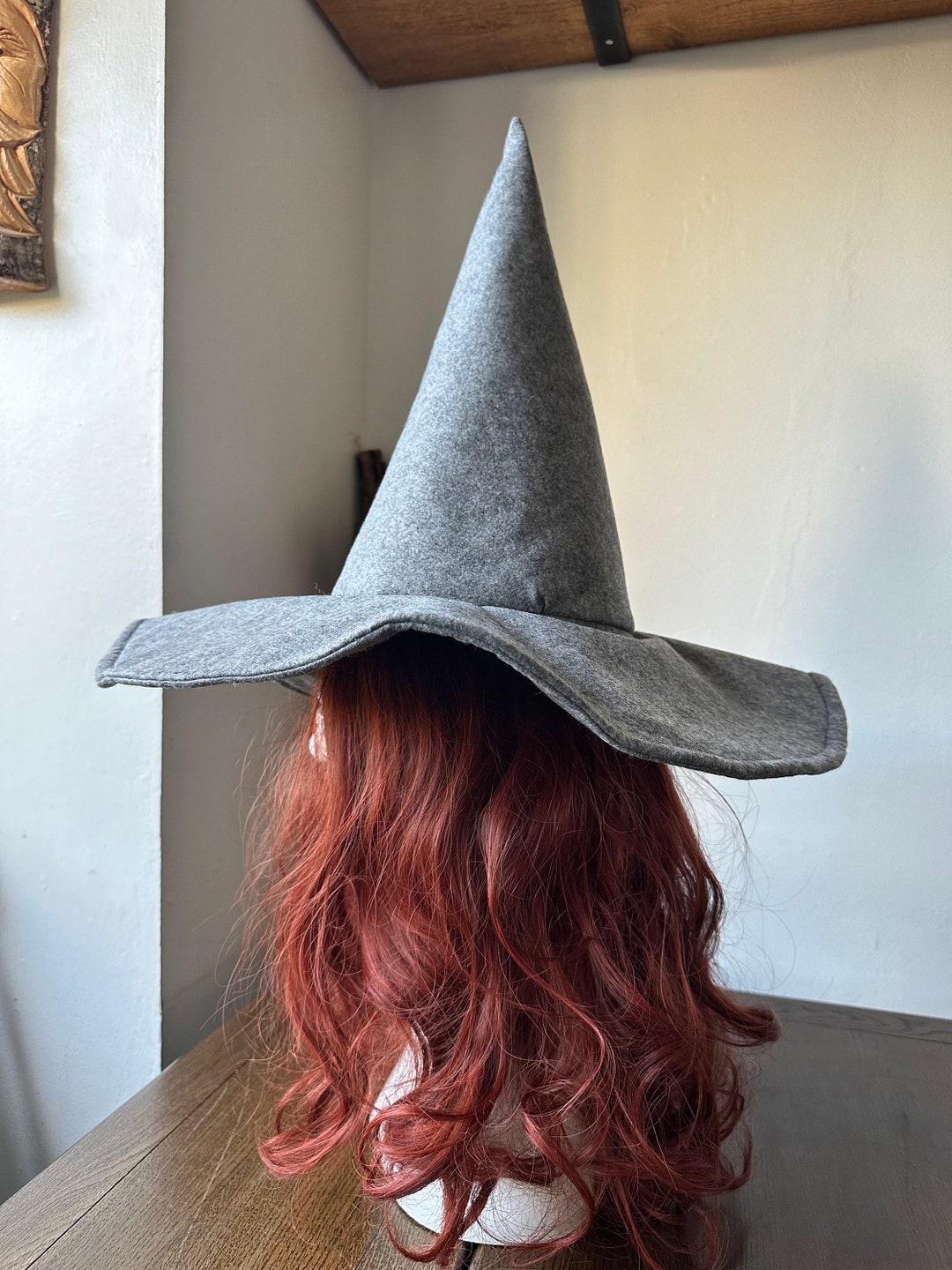 Grey Wizard Hat , Witch Hat, Custom Hat, Cosplay Hat, Sorting Hat ...
