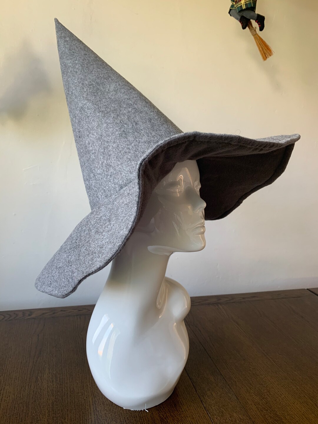 Grey Witch Hat, Wizard Hat, Merlin Hat, GRAY Gandalf Hat, Cosplay ...