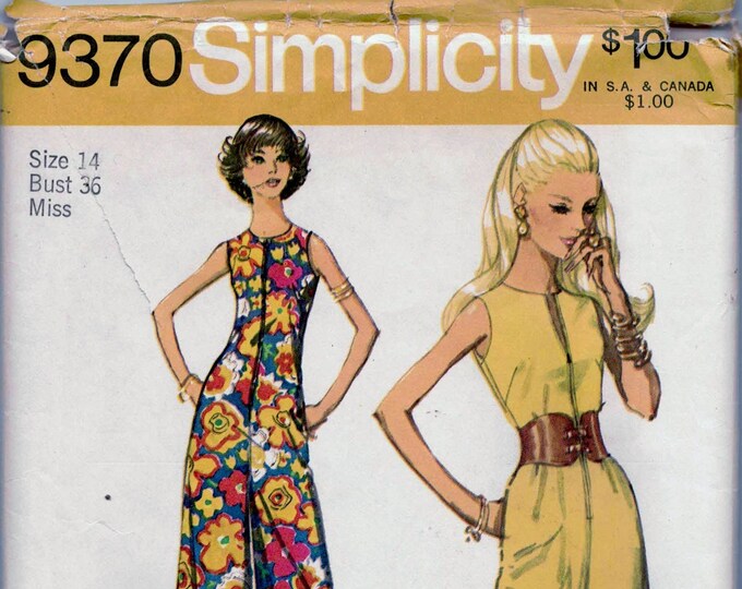 Simplicity 9370 simple to Sew Jiffy Jumpsuit Sleeveless Jumpsuit With ...