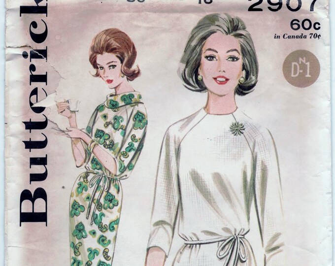 Butterick 2907 - Quick 'N Easy Shift Dress With Neckline Options - Size ...