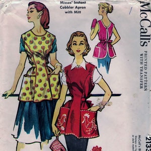 Mccall's 2133 Misses' Instant Cobbler Apron With Mitt, Transfer ...