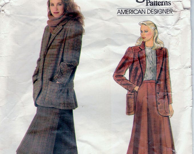 Vogue 1052 - 1980's American Designer Perry Ellis - Hip Length Jacket ...