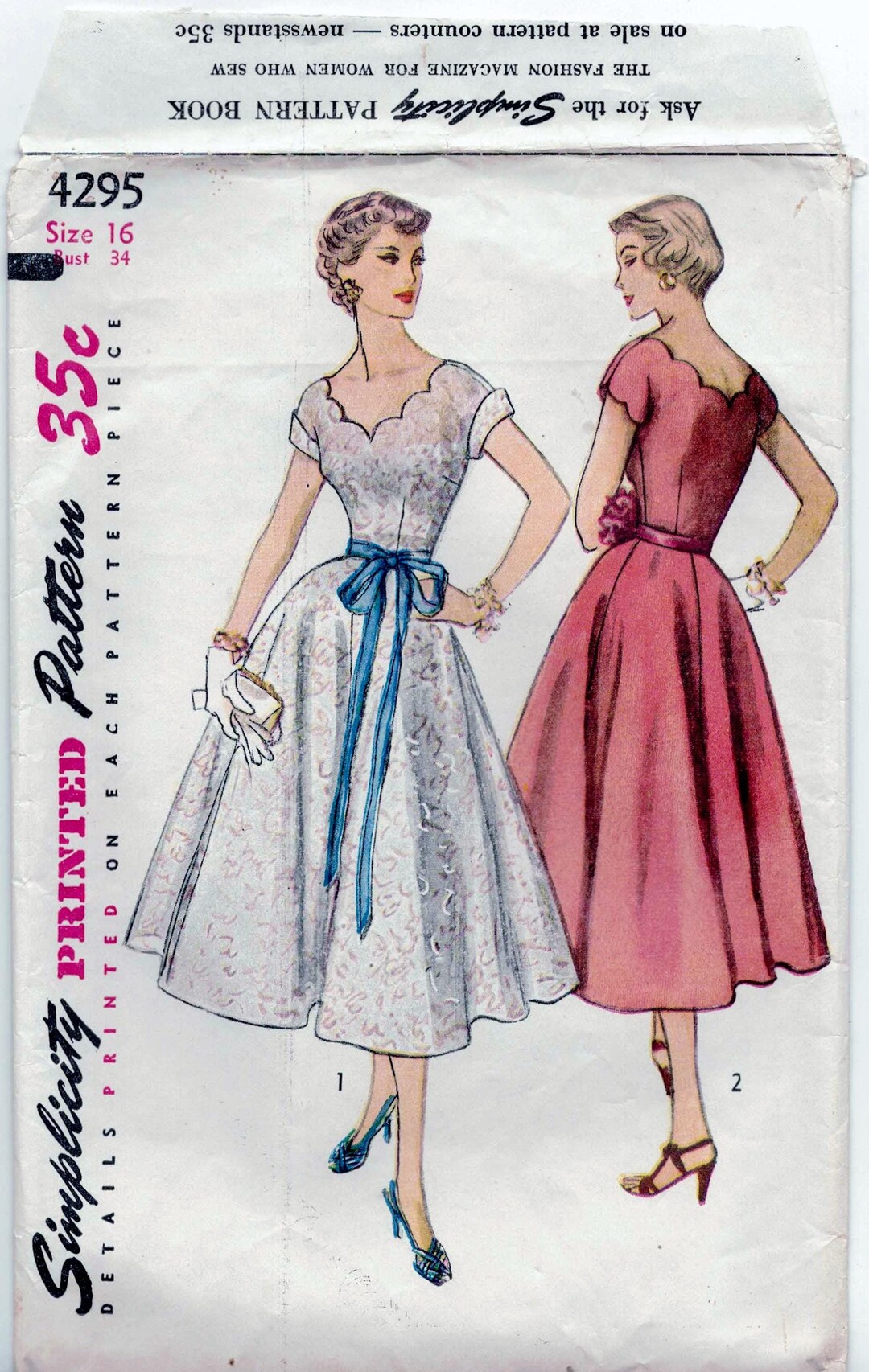 Simplicity 4295 Amazing Scalloped Vintage Wedding, Cocktail or Party ...