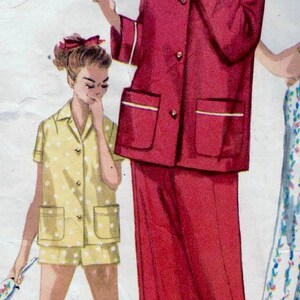 Simplicity 1325 - Teen Pajamas - Short or Long Pants, Top With Collar ...