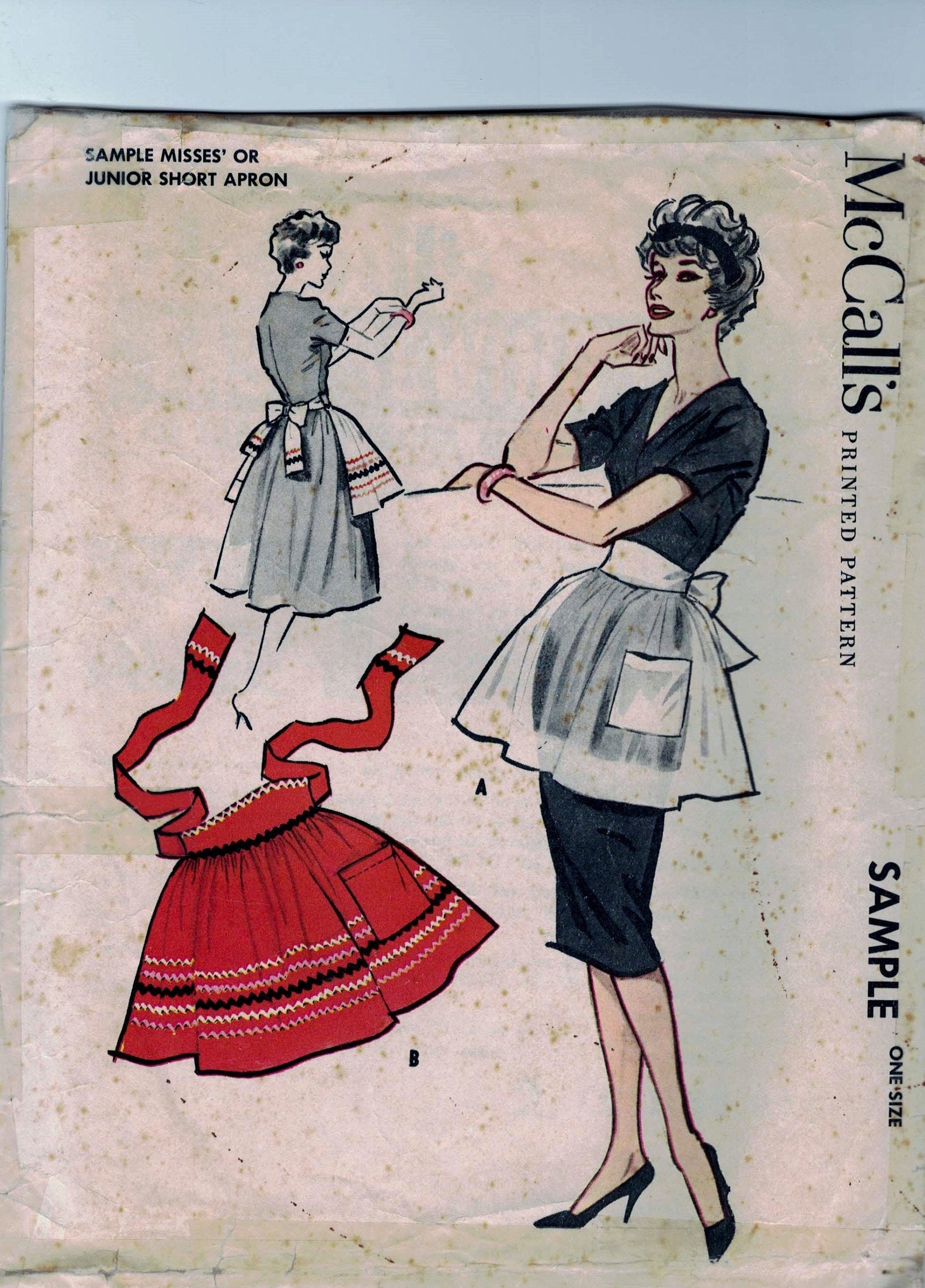 Mccall's Apron Sample Printed Pattern Misses' or - Etsy