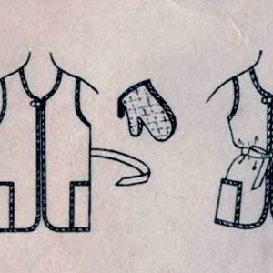 Mccall's 2133 Misses' Instant Cobbler Apron With Mitt, Transfer ...