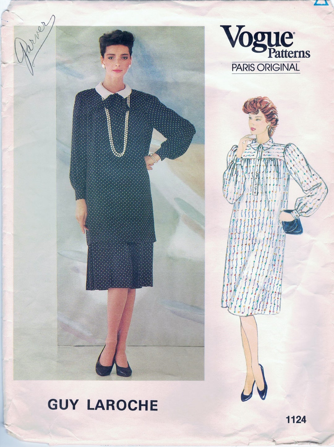 Vogue 1124 - Vogue Paris Original by Guy Laroche - Loose Fitting A-line ...
