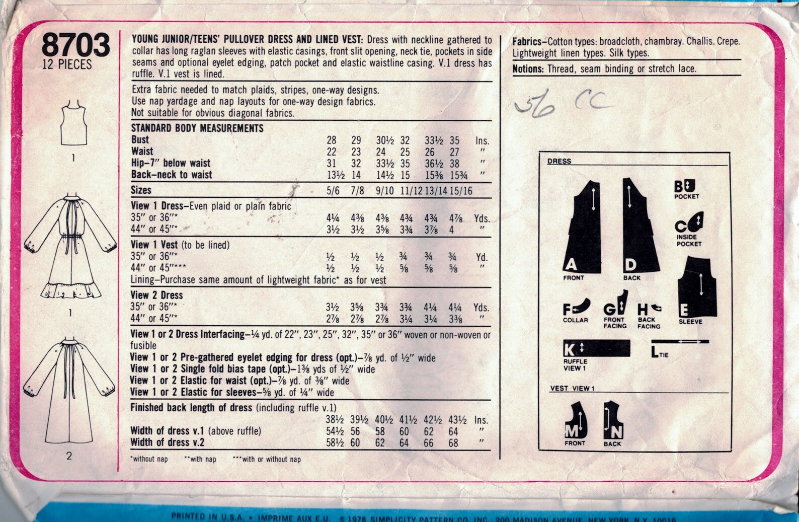 Simplicity 8703 Boho Casual Dress. Young Jurnion/teens' - Etsy