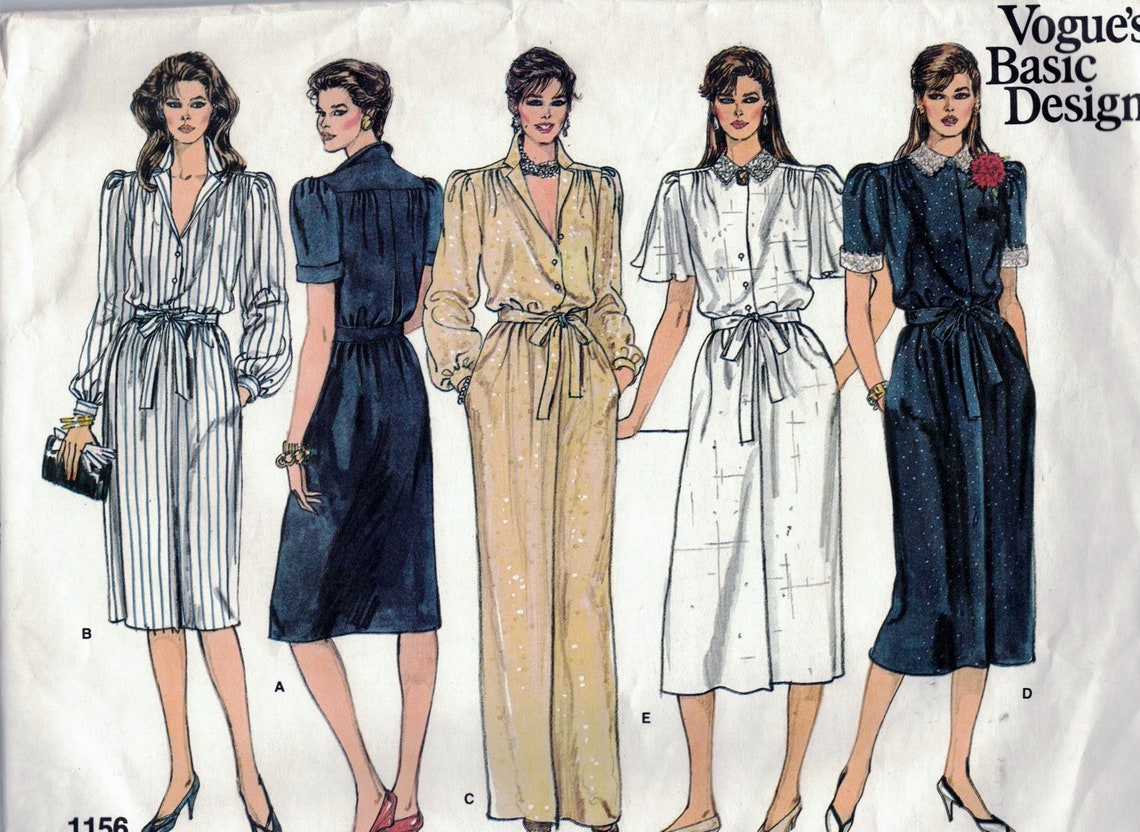 Vogue 1156 Misses' A-line or Slightly A-line Dress Vogue | Etsy