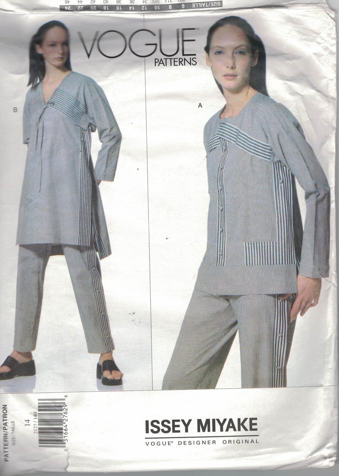 Vogue 2127 - Vogue Designer Original Issey Miyake - Tunic and Tapered ...