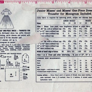 Simplicity 2627 - Junior One-piece Full Skirt Dress With Monogram ...