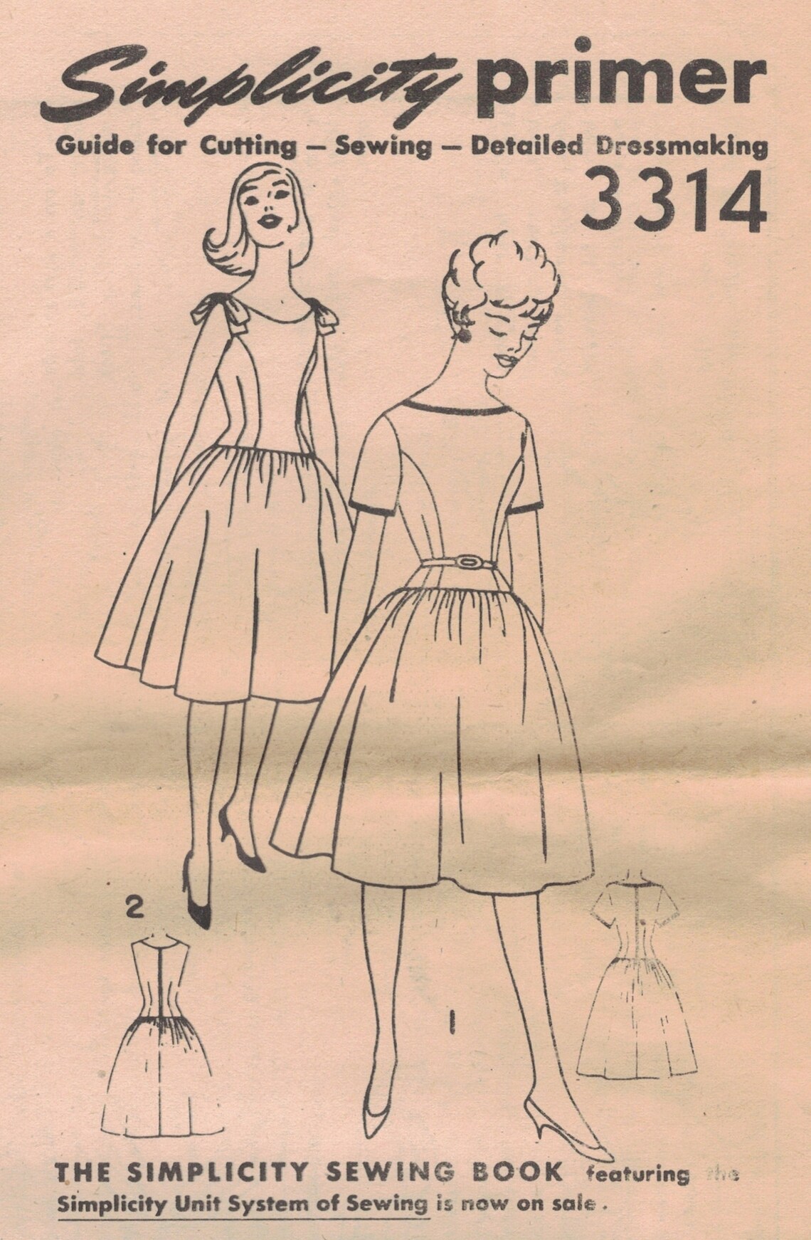 Simplicity 3314 Junior Dress With Dropped Waistline | Etsy