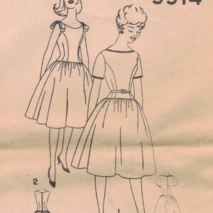 Simplicity 3314 - Junior Dress With Dropped Waistline, Gathered Skirt ...