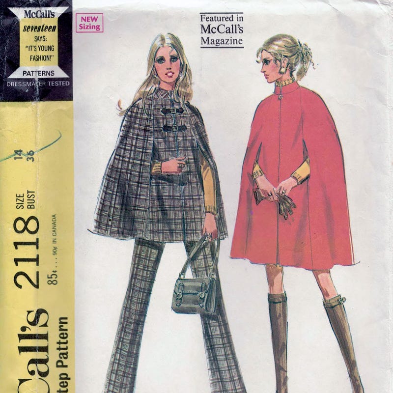1960s Cape Pattern - Etsy