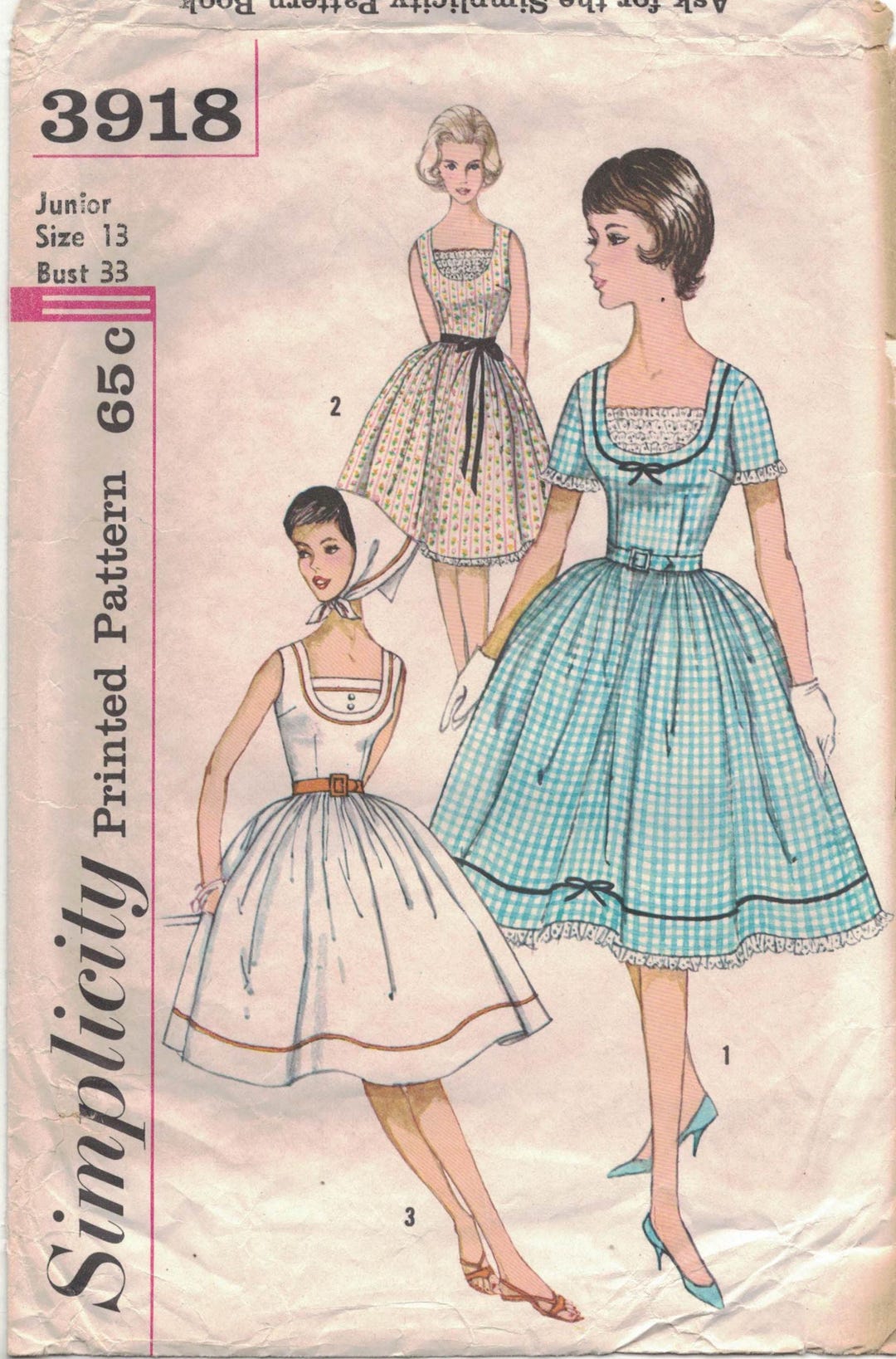 Simplicity 3918 - Rock-a-billy Dress With Wonderful Neckline Details ...