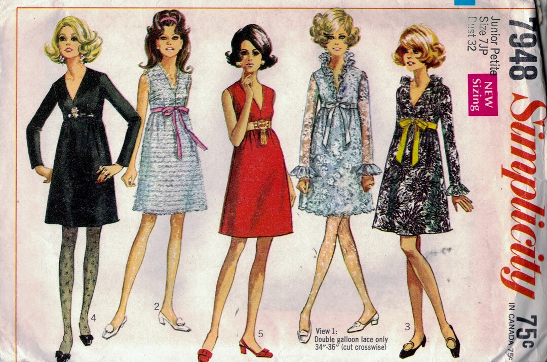 Simplicity 7948 - Evening Empire Waistline Dresses Incudes Lace on Lace ...