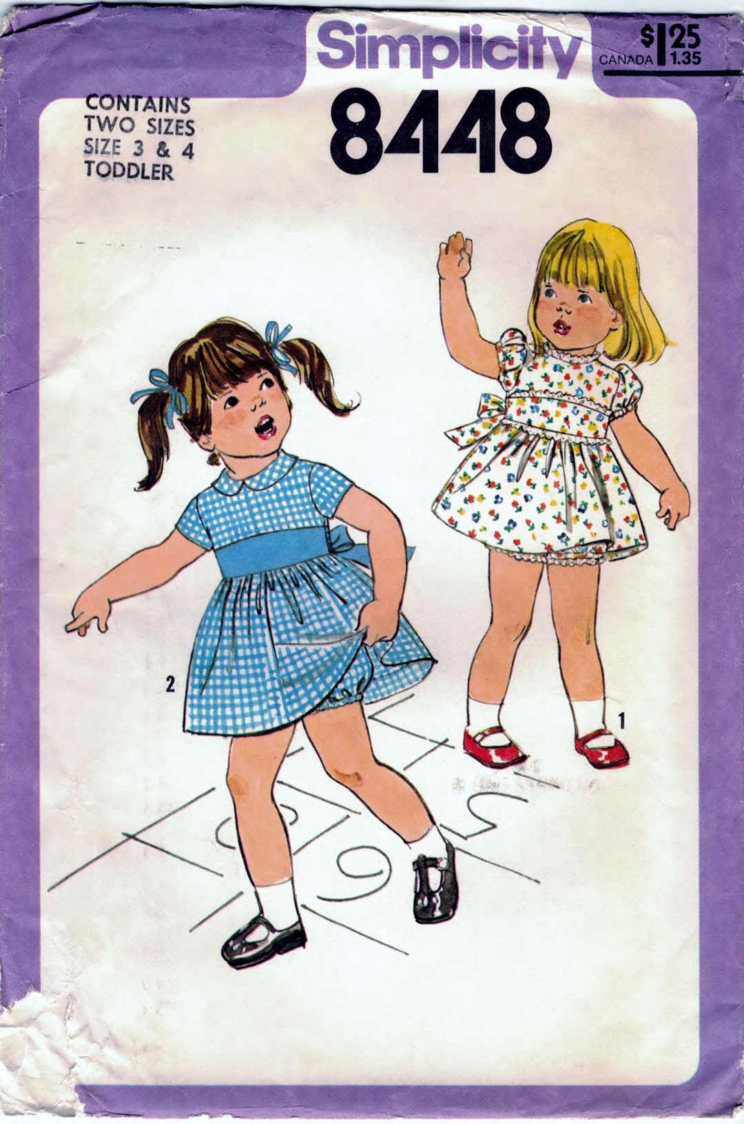 Simplicity 8448 - Toddler's Dress With Midriff Inset and Panties ...