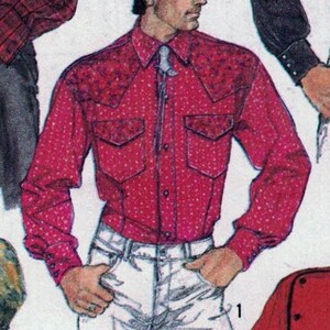 Simplicity 8473 Cowboy Up! Men's Western Fitted Shirts, 4 Styles of ...