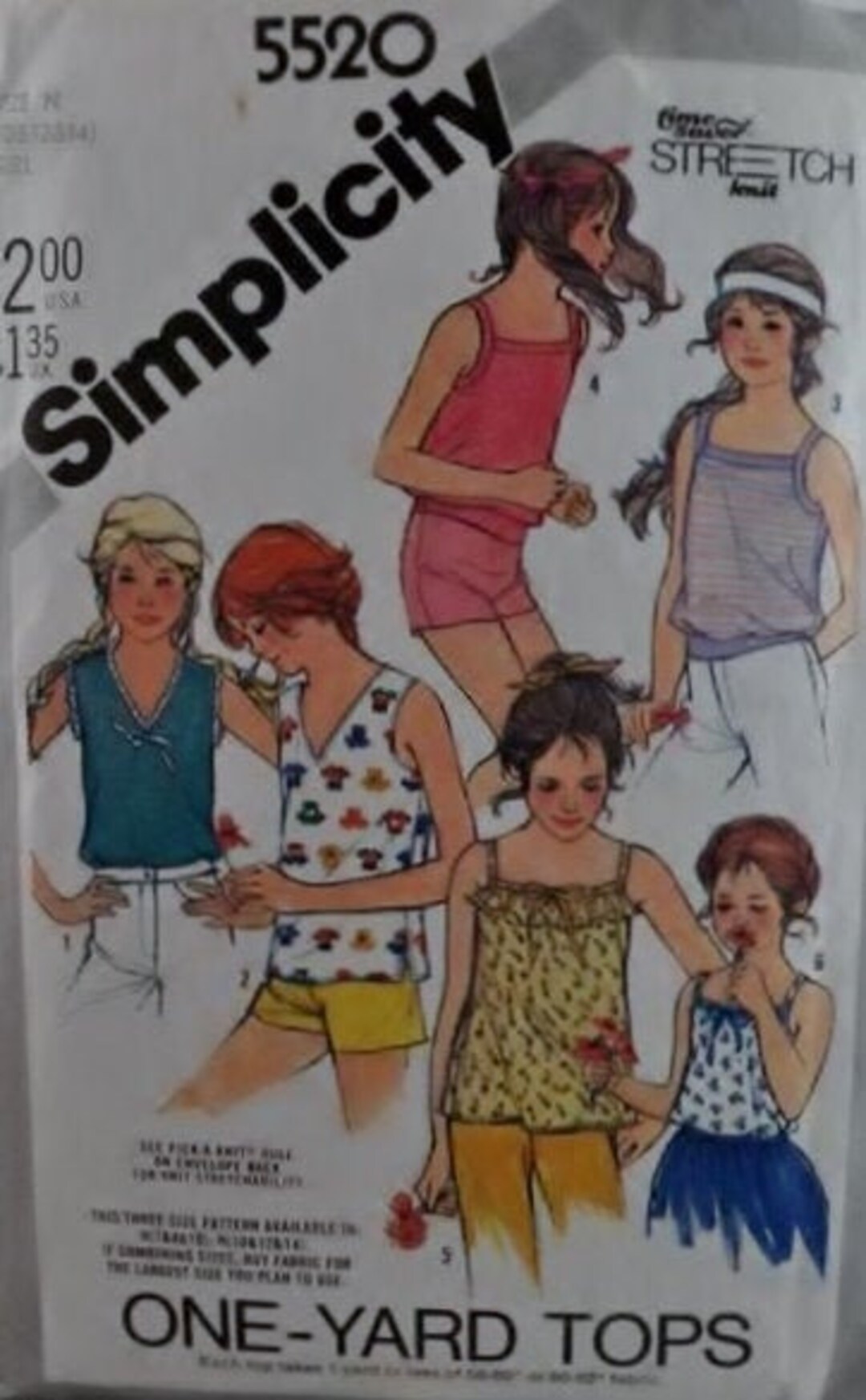 Simplicity 5520 Girls Get Ready for Summer - One Yard Tops, All in One ...