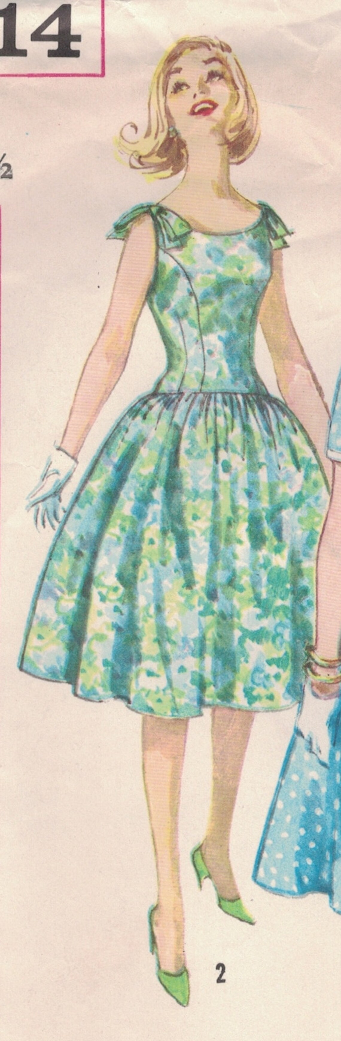 Simplicity 3314 Junior Dress With Dropped Waistline | Etsy