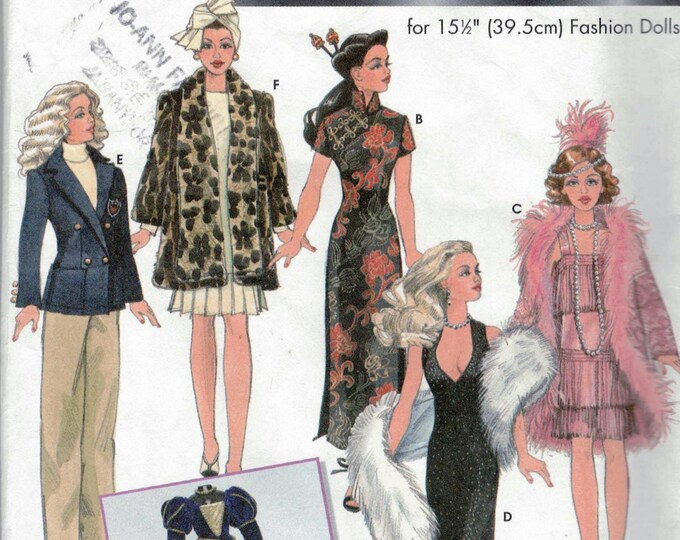 Simplicity 9049 - Couturier Doll Clothes for 15 1/2 Inch Fashion Dolls ...