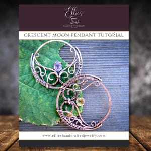 Crescent Moon Pendant - Wire Wrap Tutorial - Level: Intermediate - Etsy