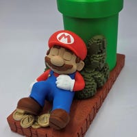 3D Printed Super Mario Block Pen Holder: Retro Gaming Desk Organizer - Etsy
