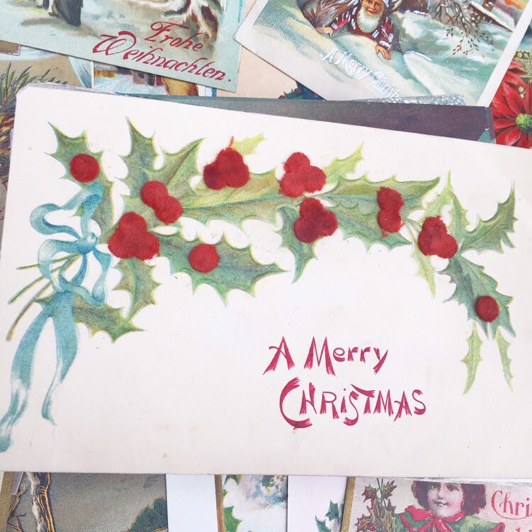 Vintage Christmas Postcard Set, Antique Postcards, Random Lot Choose ...