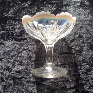 Antique Opalescent White Jelly Compote Jefferson Glass in | Etsy