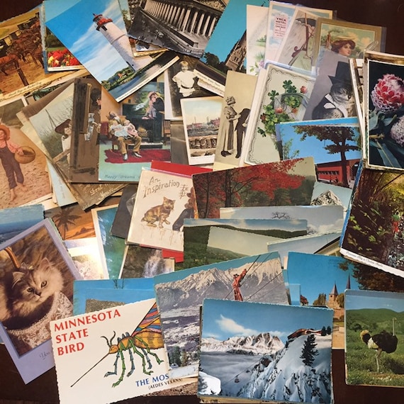 Vintage Postcard Lot Antique Postcards Random Lot Travel - Etsy