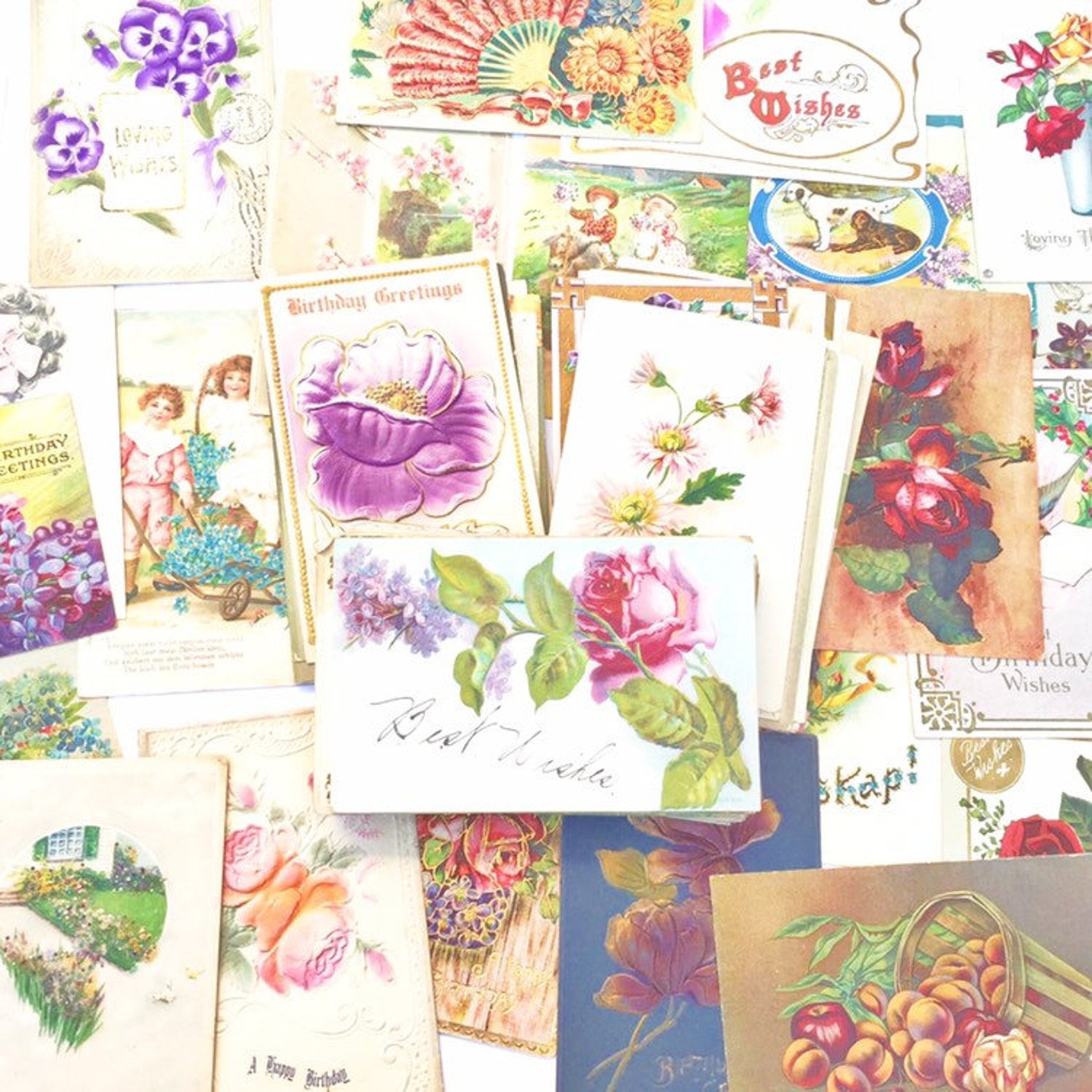 Vintage Assorted Postcard Set, Embossed Antique Postcards, Random Lot ...