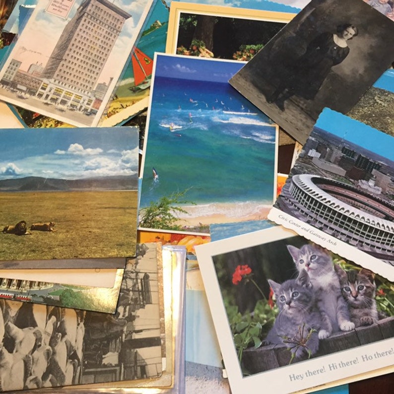 Vintage Postcard Lot, Antique Postcards, Random Lot, Travel Souvenir ...