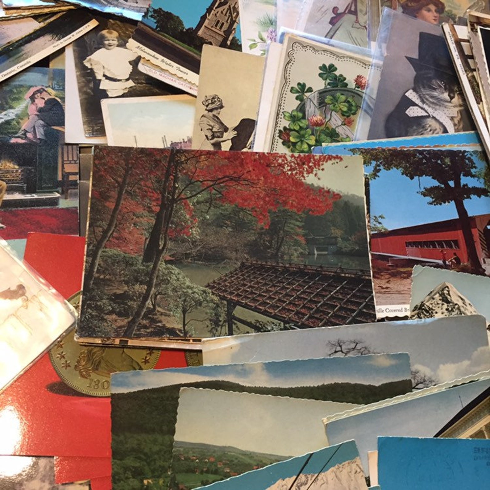 Vintage Postcard Lot, Antique Postcards, Random Lot, Travel Souvenir ...