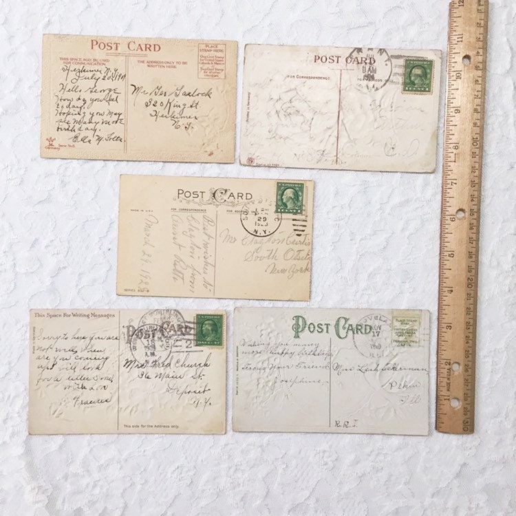 Vintage Birthday, Postcard Set, Antique Postcards, Random Lot, Choose ...