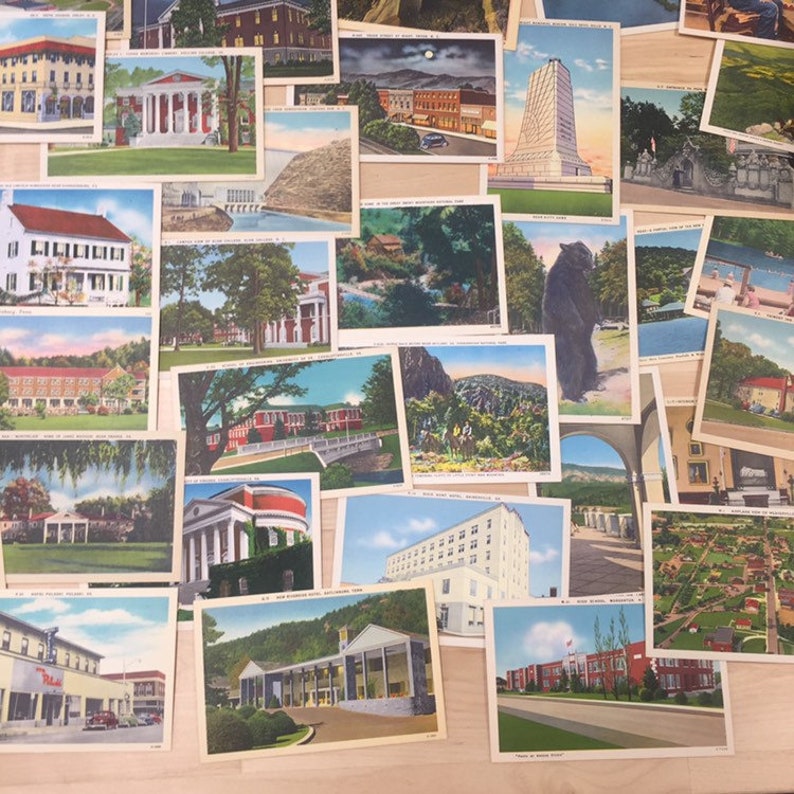 Vintage Postcard Set Antique Postcards Random Lot Travel | Etsy