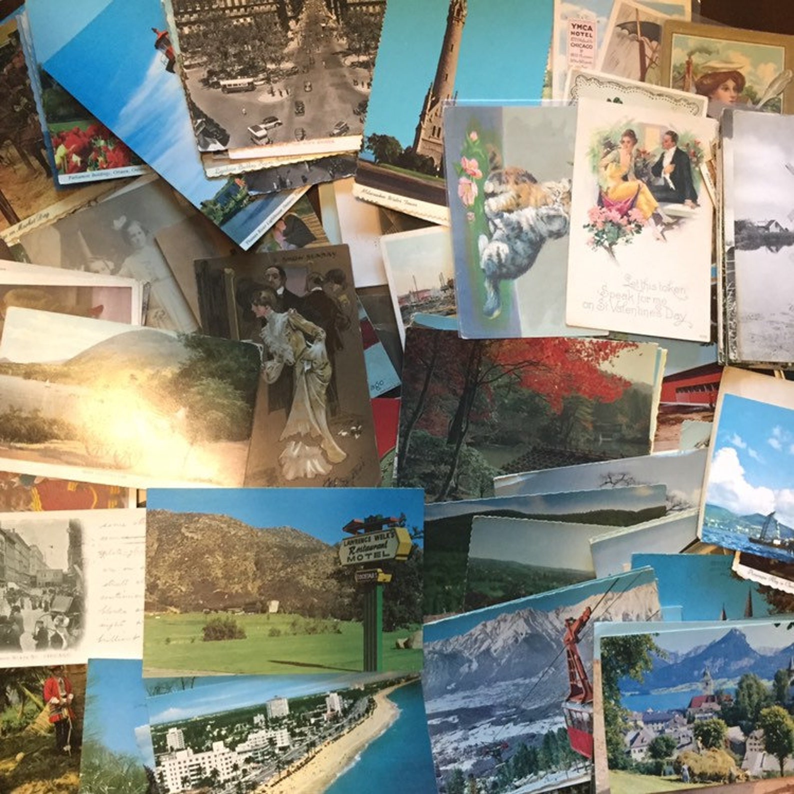 Vintage Postcard Lot, Antique Postcards, Random Lot, Travel Souvenir ...