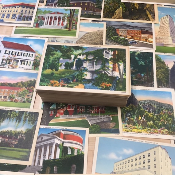 Vintage Postcard Set Antique Postcards Random Lot Travel | Etsy