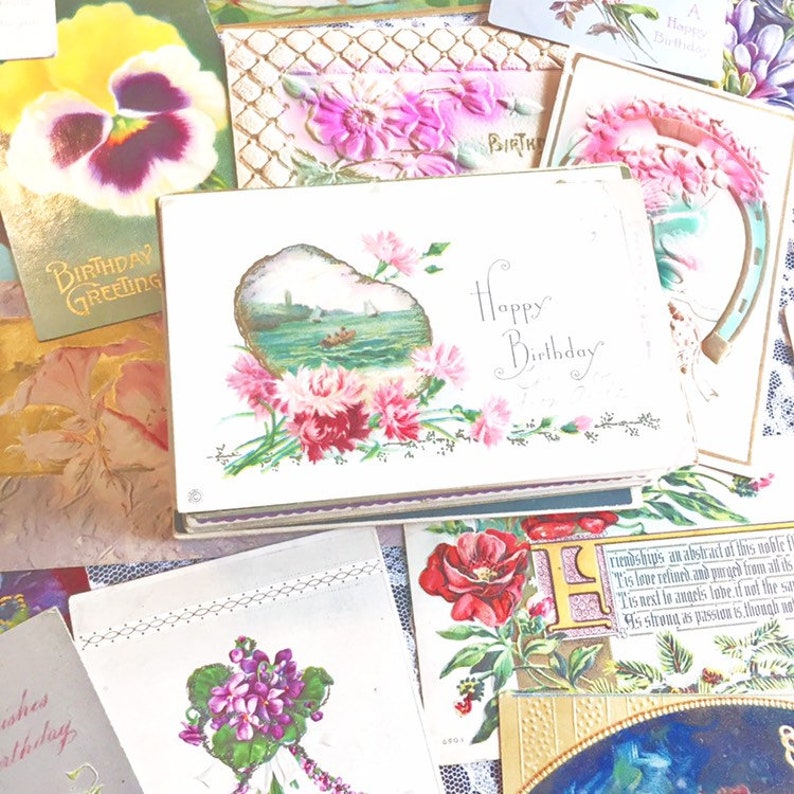 Vintage Assorted Postcard Set, Embossed Antique Postcards, Random Lot ...