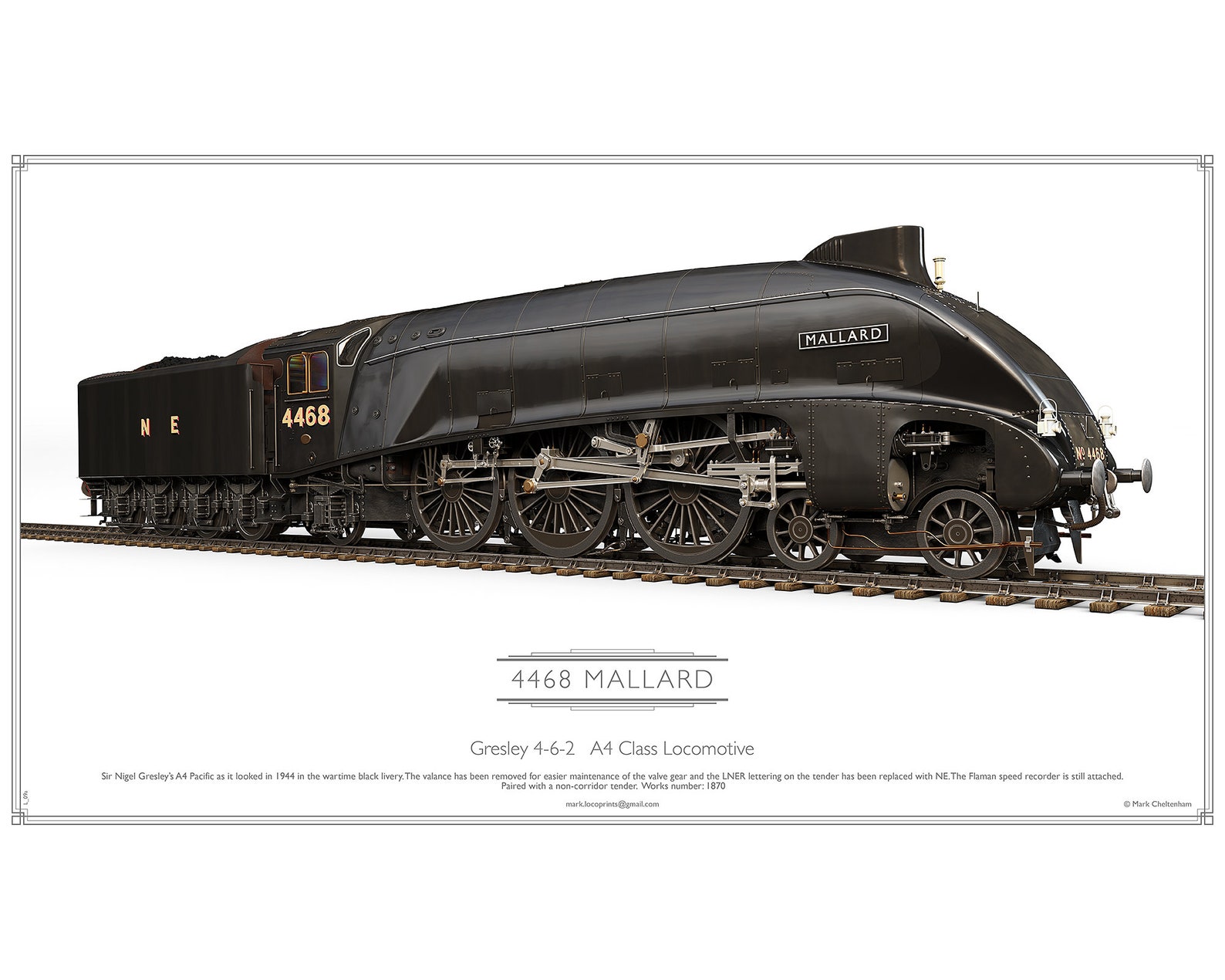 Gresley's A4 'mallard' Steam Locomotive - Etsy