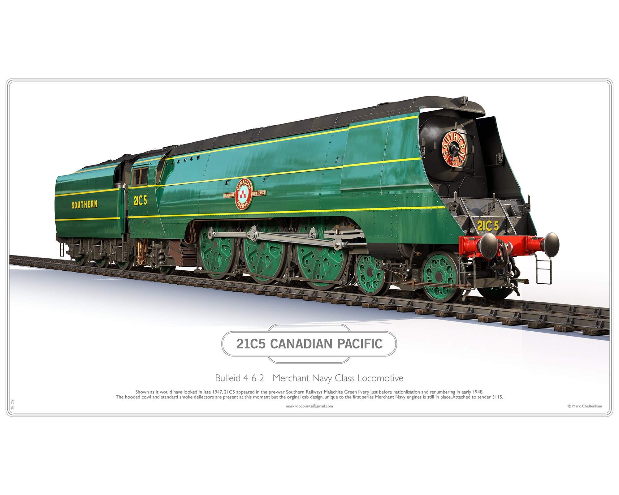 Bulleid's 'canadian Pacific' Merchant Navy Class - Etsy UK