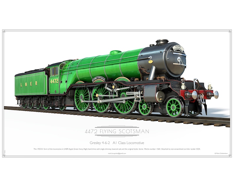 Gresley's Flying Scotsman Steam Locomotive - Etsy