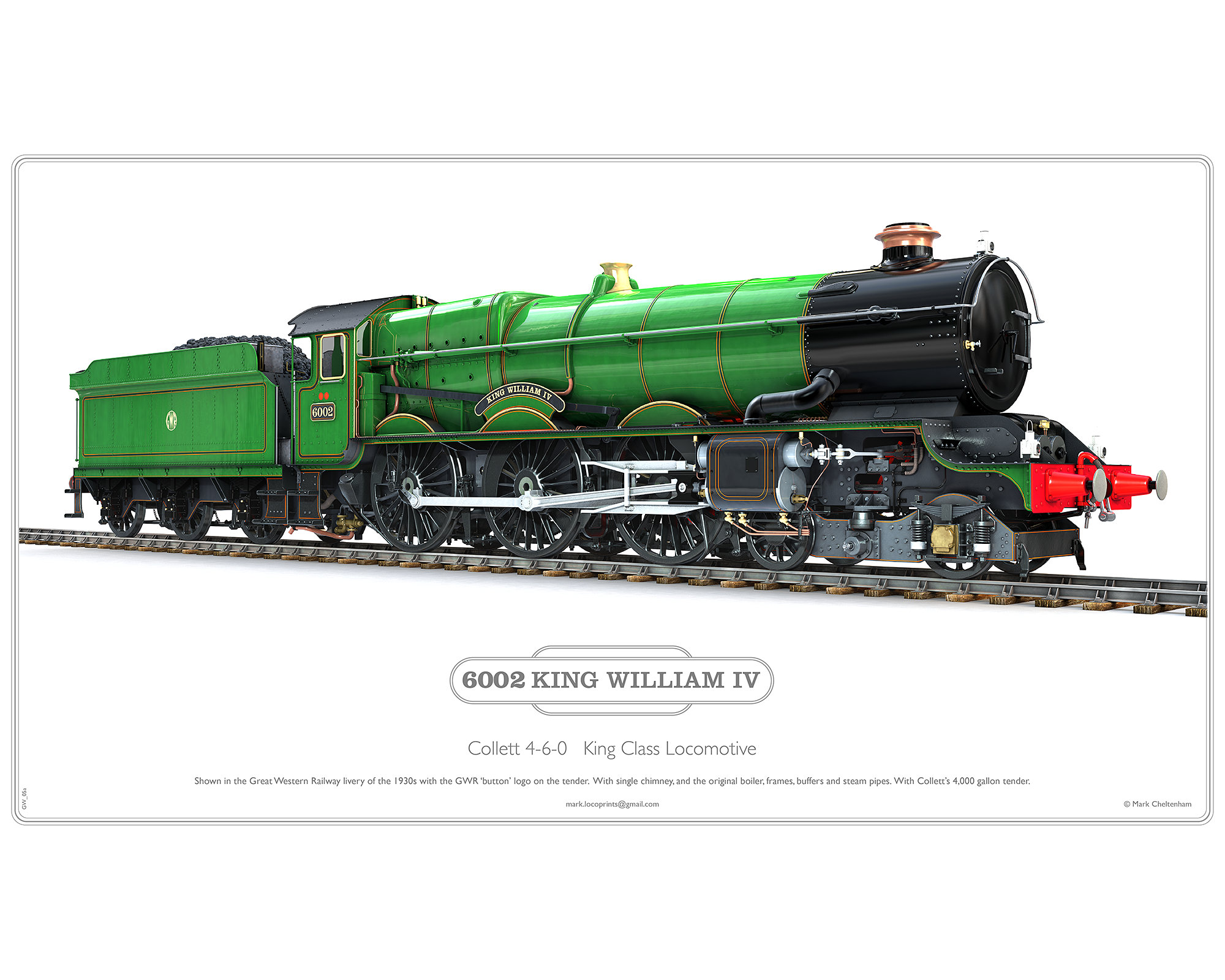 GWR King Class Steam Locomotive - Etsy