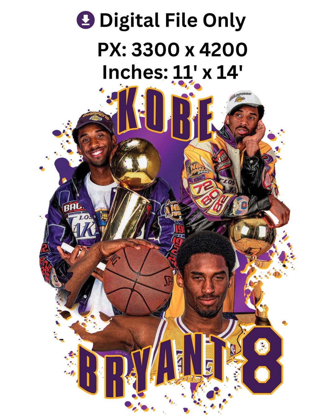 Kobe PNG, T-shirt Design, Bootleg Tees Design, Ready to Print ...