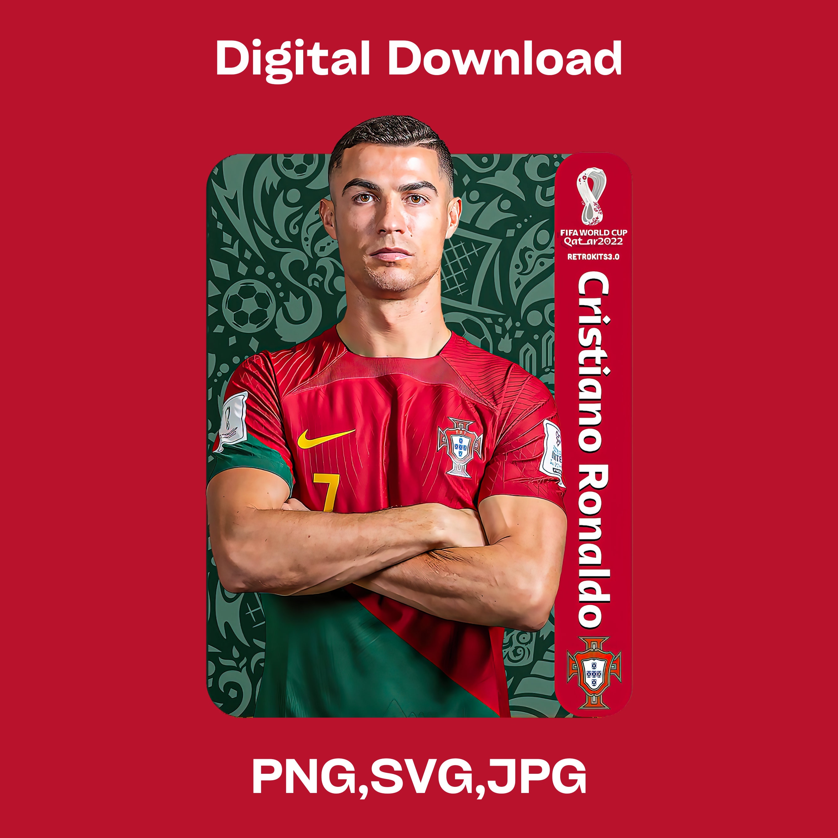 Ronaldo Portugal World Cup 2022 Pngsvg High Quality Etsy