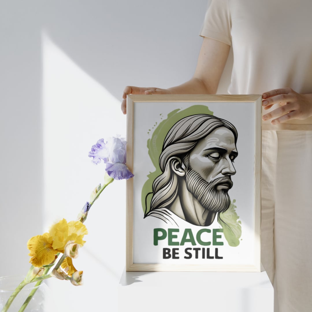 Jesus Calms the Storm ('peace Be Still') - Digital Print, Bible Art, Be ...