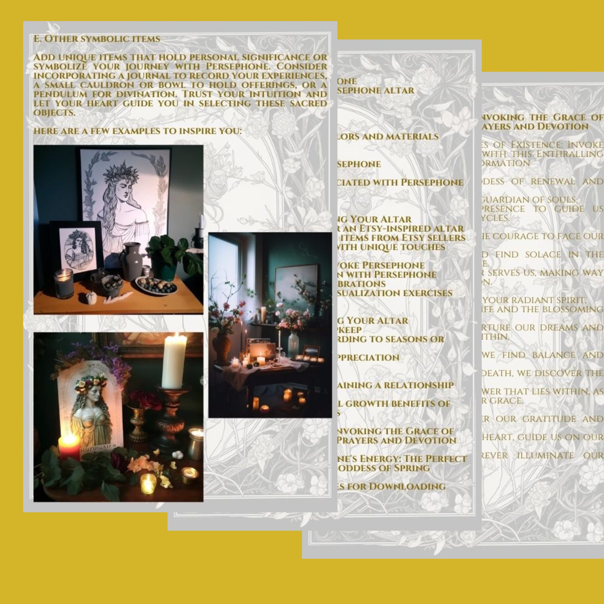 Persephone Altar Guide Mystical Rituals Ebook Powerful Prayers Sacred ...