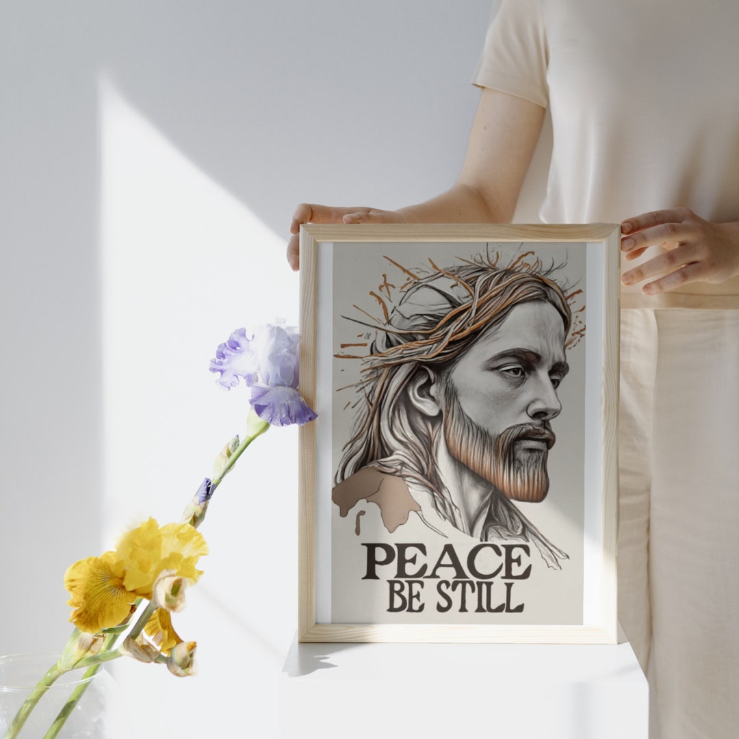 Divine Peace Unleashed: 'jesus Calms the Storm' Digital Print – Faith ...