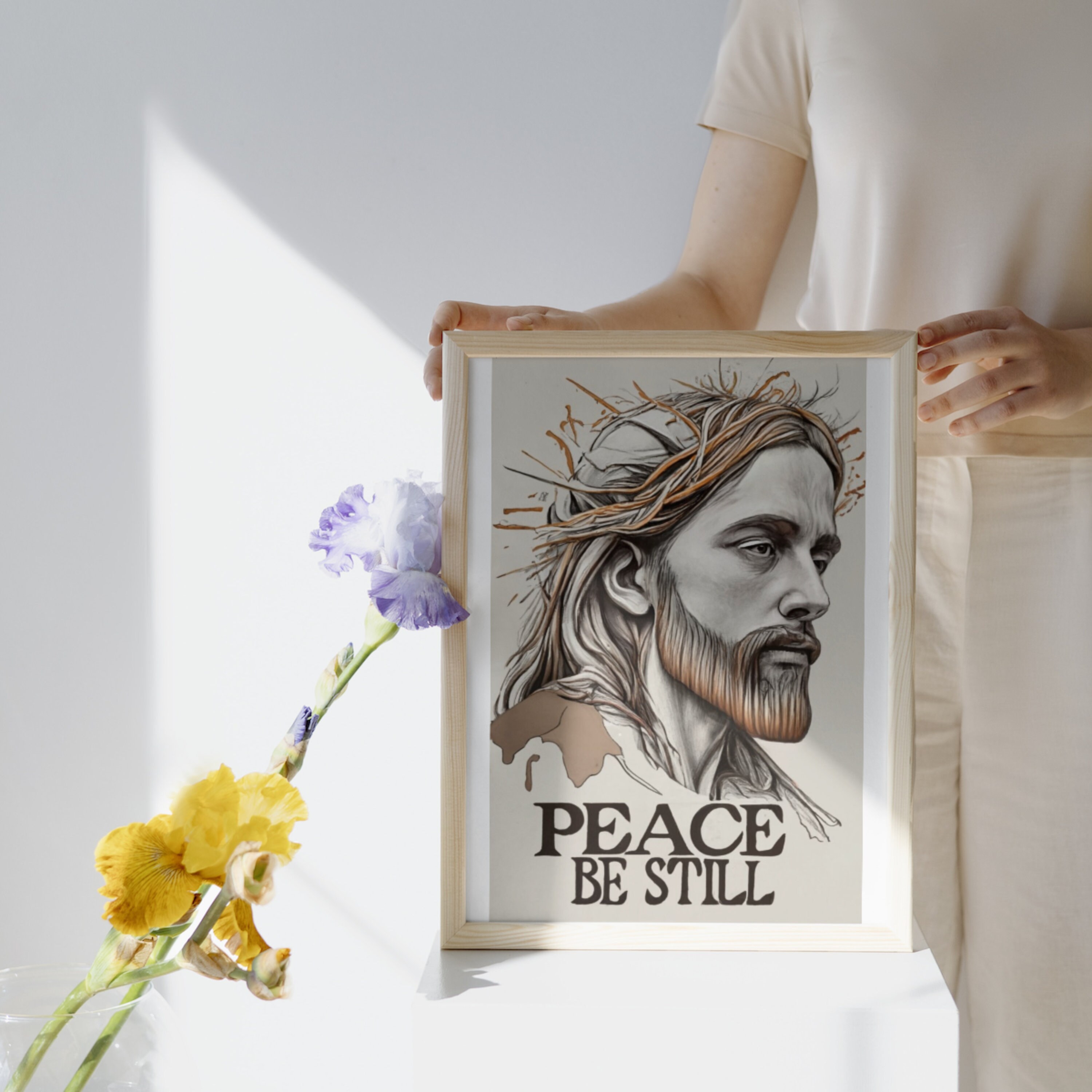 Divine Peace Unleashed: 'jesus Calms the Storm' - Etsy