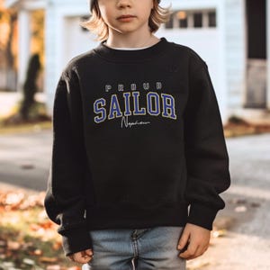 Youth US Navy Custom Crewneck, Sailor Family Shirts, Navy Gifts ...